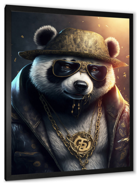 Panda Gangster In NYC I Framed Print, 30x40 - Eclectic - Prints And ...