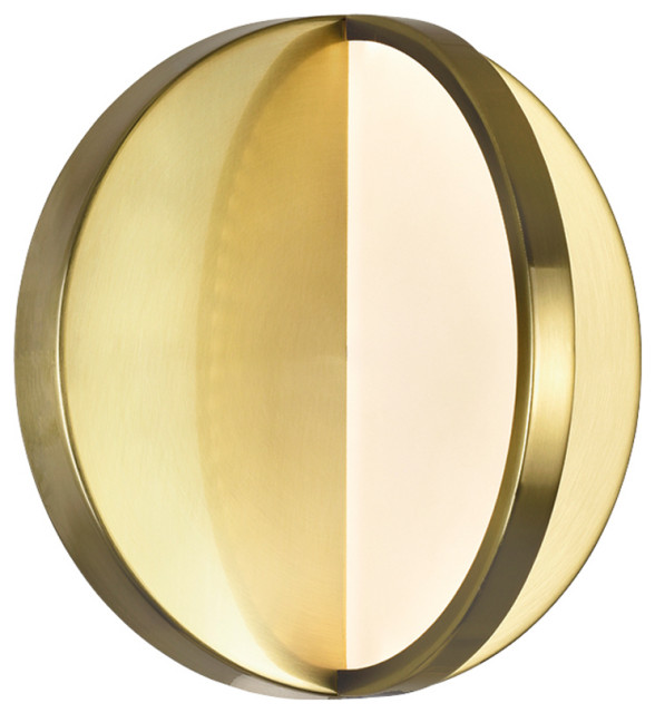 CWI Lighting 1206W7-1-629-A Tranche LED Sconce With Brushed Brass ...
