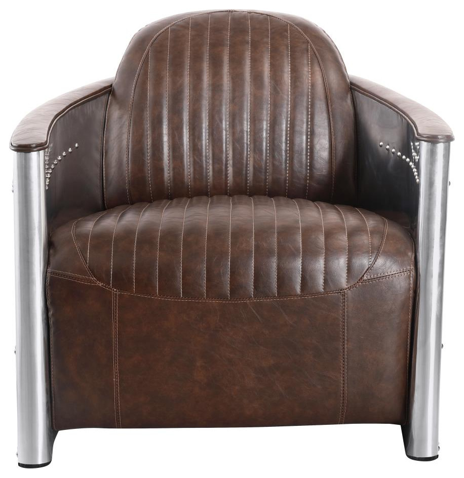 Aviator Brown Lounge Chair - Industrial - Armchairs And Accent Chairs ...