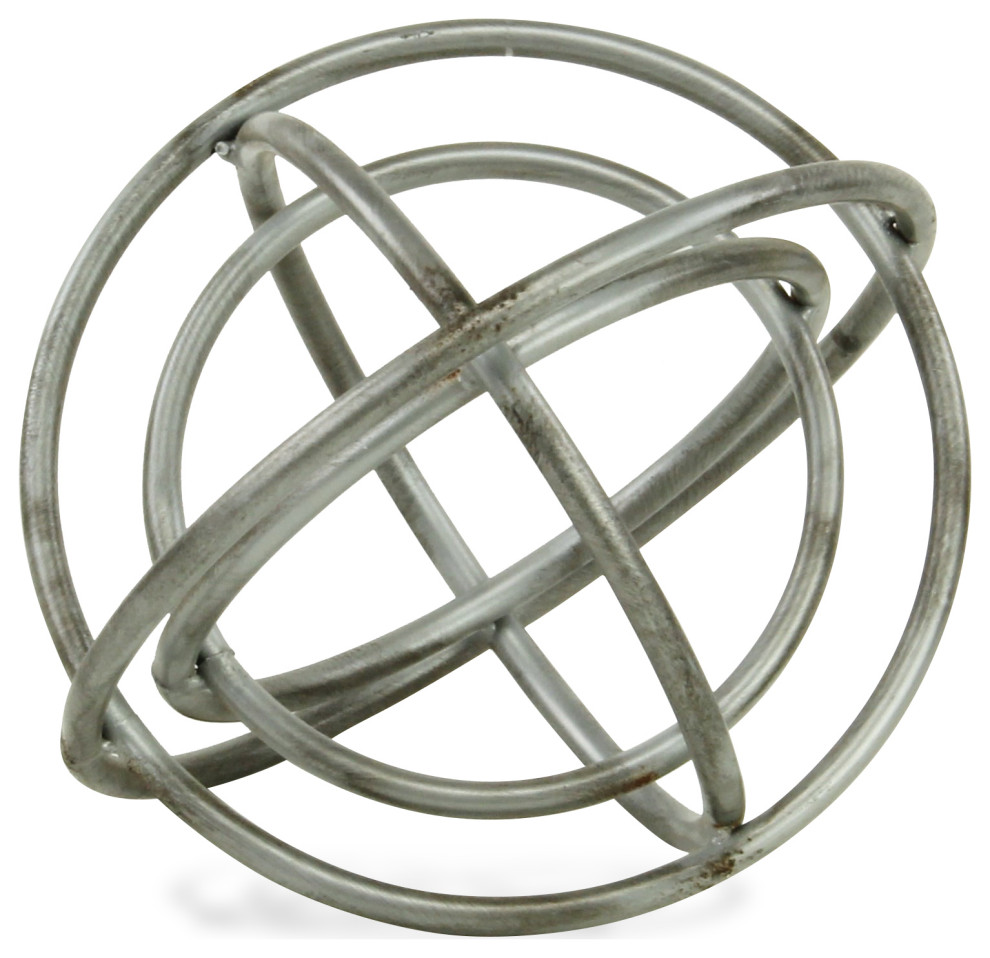 Nebulus Metal Orb Decor, Gray - Contemporary - Decorative Objects And ...