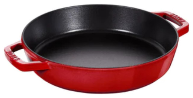 Staub Cast Iron Cherry Double Handle Fry Pan, 13-Inches - Modern ...