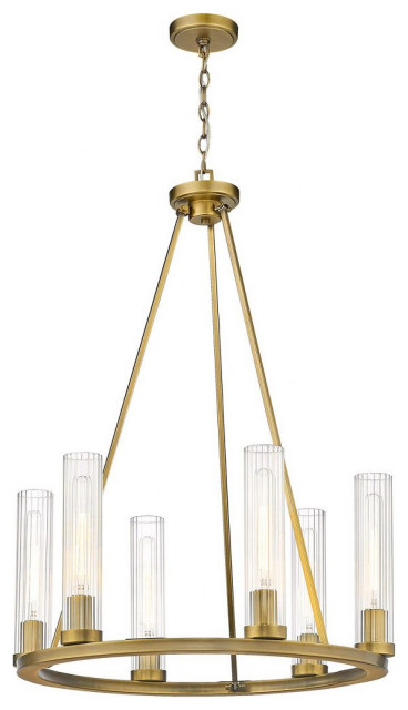 6 Light Chandelier In Transitional Style-36 Inches Tall and 26 Inches ...