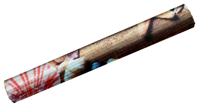 Seashell PVC Bathroom Mat, Beige, 26" x 39", Covers 6.9 sq ft, 26" x 39 ...