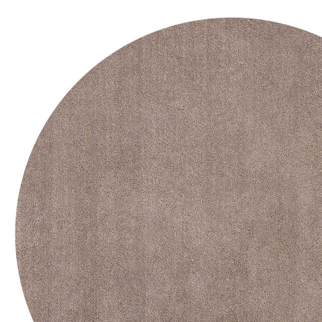 8' Beige Round Indoor Shag Rug - Contemporary - Area Rugs - by ...