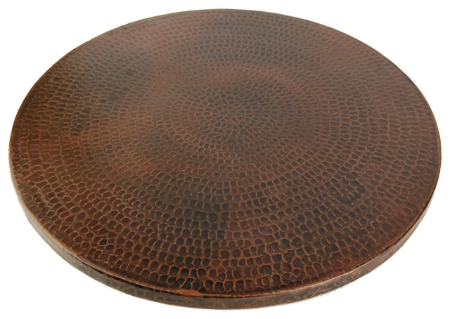 20" Hand Hammered Copper Lazy Susan - Contemporary - Pantry And Cabinet ...