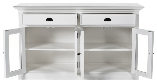 Classic White Small Buffet Table - Transitional - Buffets And ...