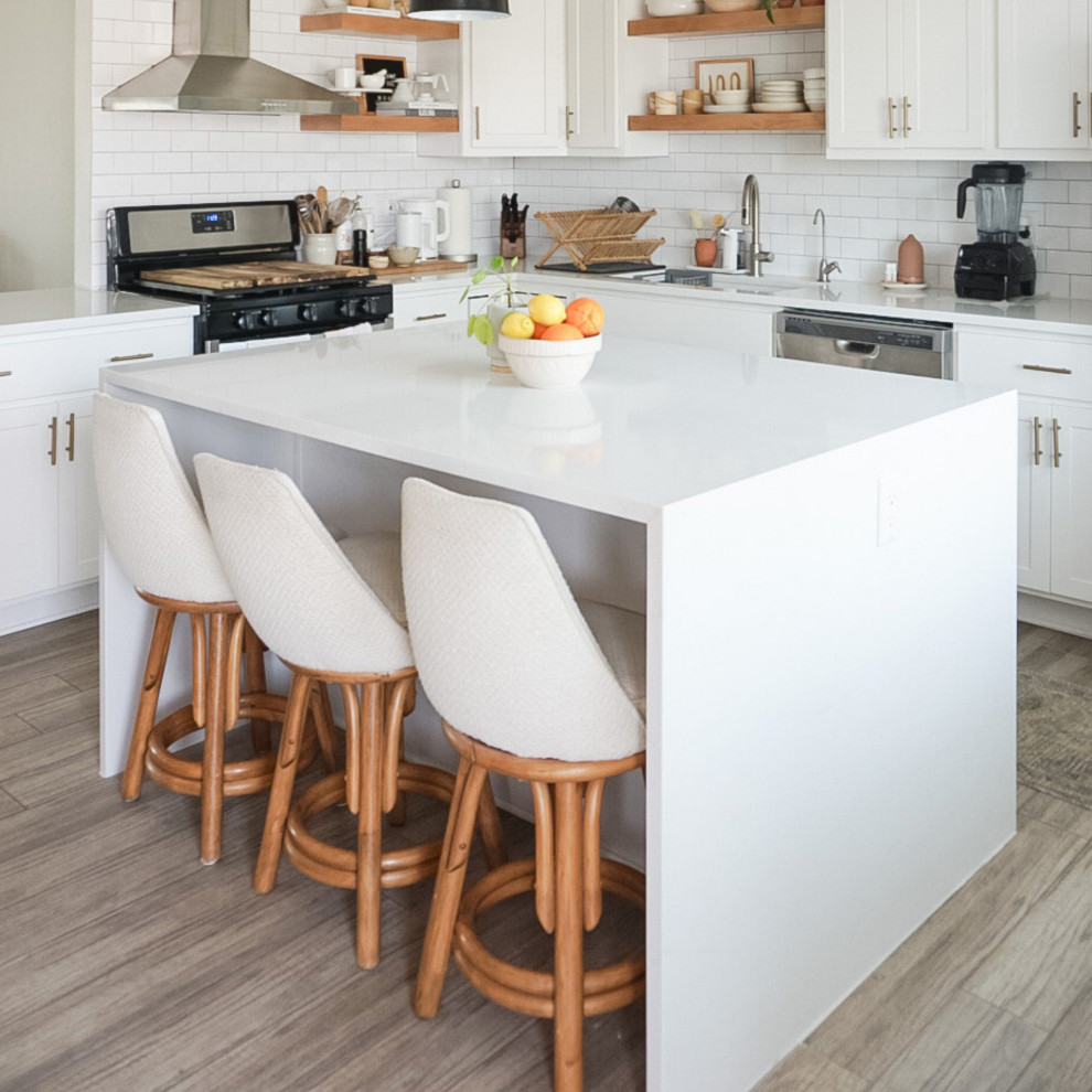 Everest quartz Kitchen Island - Transitional - Kitchen - Phoenix - by ...