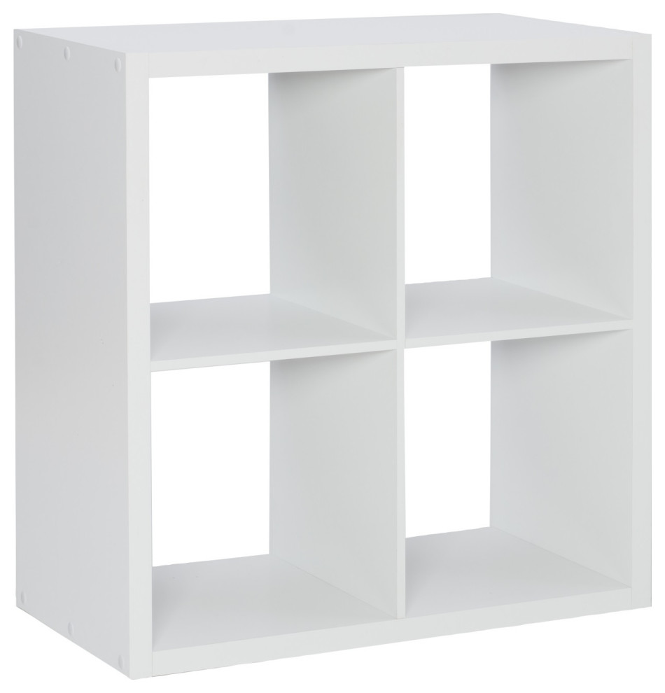Galli 4 Cubby Storage Cabinet White - Transitional - Display And Wall ...