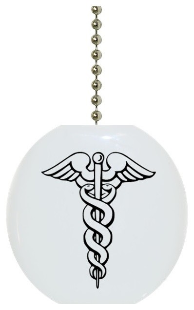 Caduceus Medical Symbol Ceiling Fan Pull - Traditional - Ceiling Fan ...