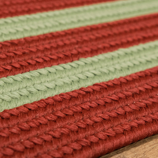 Double Border Christmas Rug, Red/Green 42"x66" - Contemporary - Outdoor ...