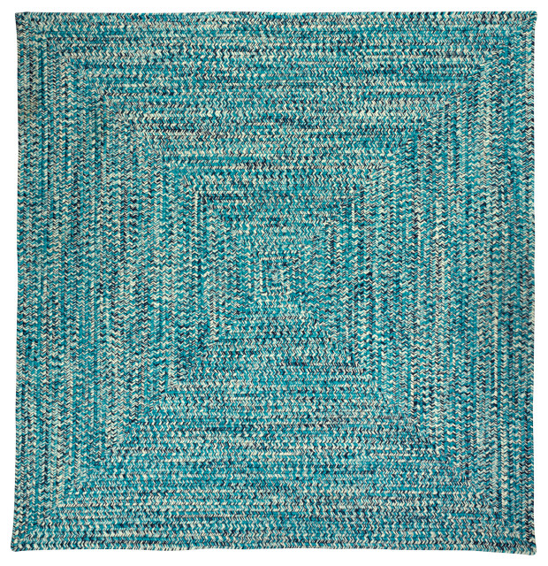 Catalina - Blue Lagoon 3' square, Square, Braided - Beach Style ...