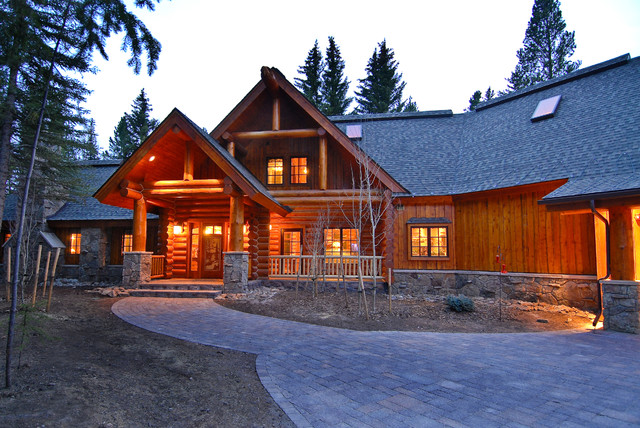 Sage Creek Canyon Hybrid Log Home - Rustic - Exterior - Denver - by ...