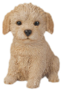Realistic Labradoodle Puppy Dog Garden Statue - Contemporary - Garden ...