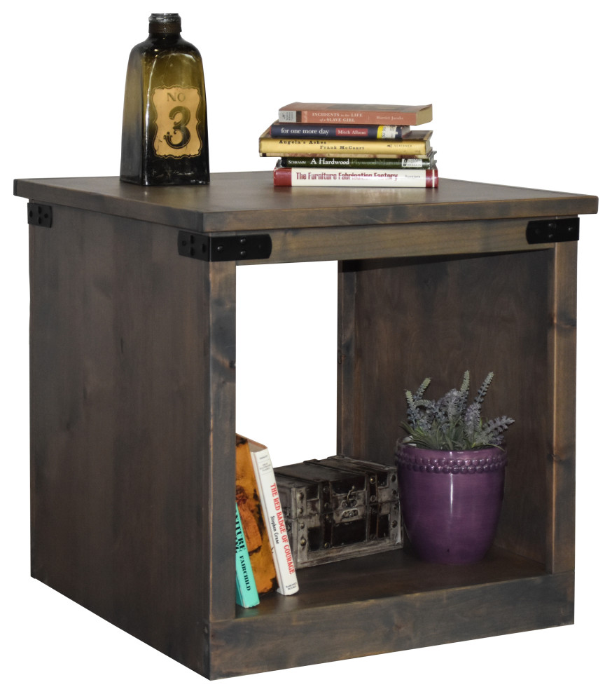 Legends Home Farmhouse 24 inch Side Table, Barnwood Finish - Rustic ...