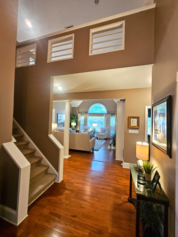 Open Concept Entry View Looking Through to Living Room - Contemporary ...