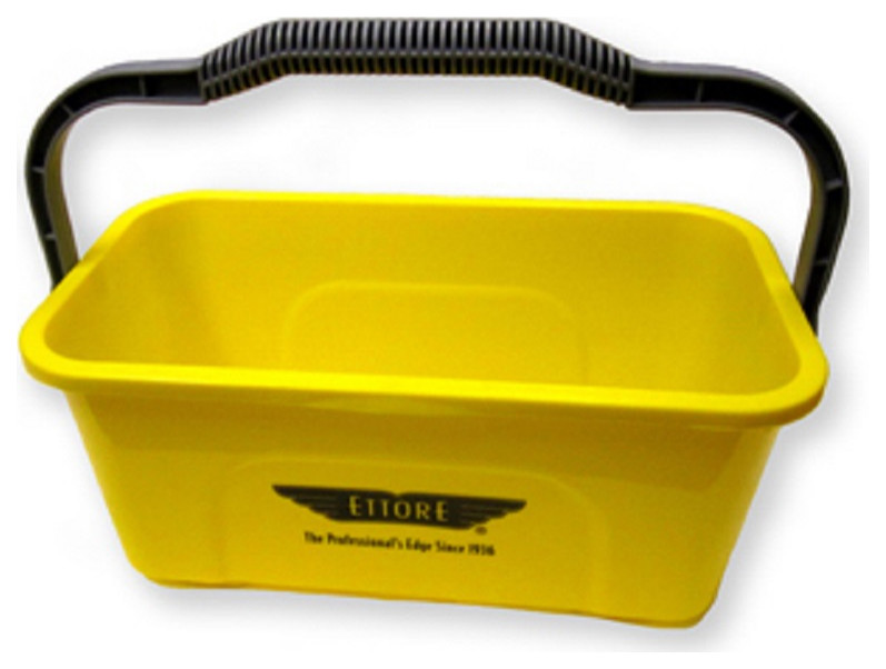 Ettore 86000 Plastic Rectangular Bucket, Yellow, 3 Gallon - Cleaning ...