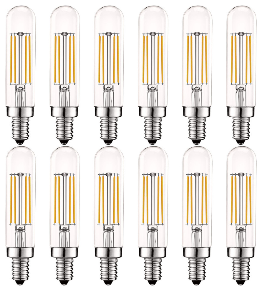 Luxrite T6 T6.5 LED Bulb 5W 3000K Soft White Dimmable 500LM E12 12PK ...