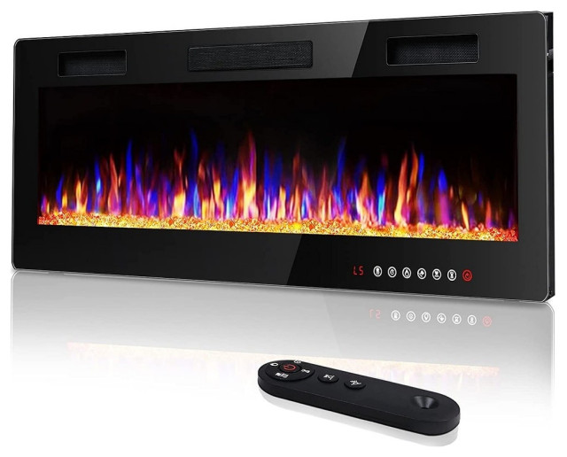 Ultra Thin Wall Mounted Electric Fireplace - Contemporary - Indoor ...