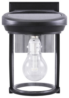 Solar Coach Lantern With GS Solar LED Light Bulb, Cast Aluminum ...