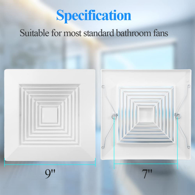 Bathroom Ceiling Fan Grille With Springs, Replacement Vent Cover for ...