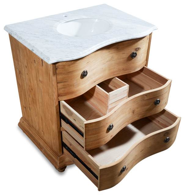 36" Reclaimed Pine Single Bath Vanity - Rustic - Bathroom Vanities And ...