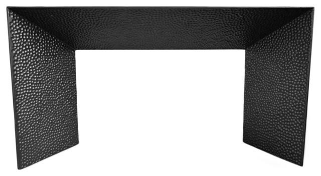 Black Bevel Seeded Waterfall Desk Table - Industrial - Desks And ...