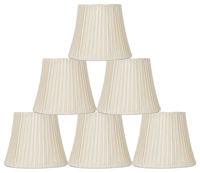 Box Pleated Chandelier Lamp Shade, Set of 2 - Traditional - Lighting ...
