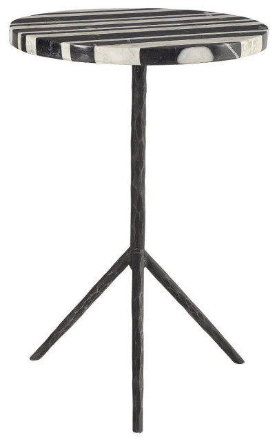 Uttermost Fine Line Round Accent Table - Industrial - Side Tables And ...