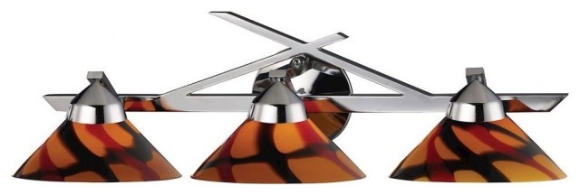 3 Light Wall Bracket, Modern/Contemporary Style Art Deco and Luxe/Glam ...