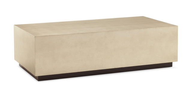 Cocktail Couture Contemporary Taupe Silver Leaf Cocktail Table ...