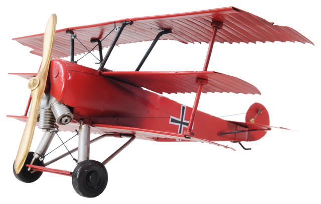 1917 Red Baron Fokker Triplane Collectible Metal scale model Airplane - Contemporary ...
