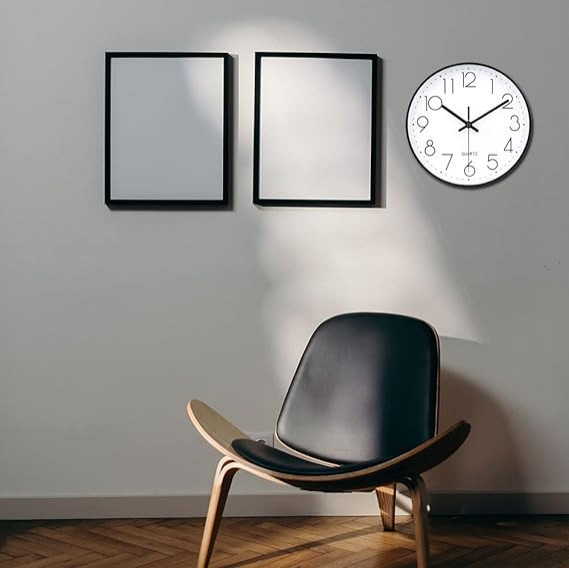 Small Wall Clock 8" Black Wall Clocks Silent Non-Ticking - Transitional ...