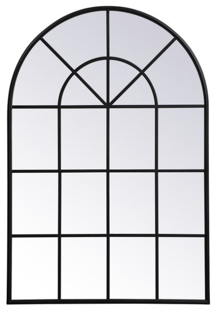 Midcentury Modern Black Decorative Mirror - Contemporary - Wall Mirrors ...