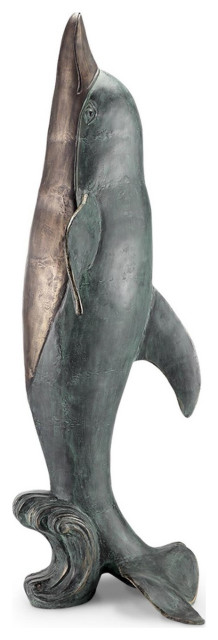Attractive Dolphin Garden Spitter - Beach Style - Garden Statues And ...