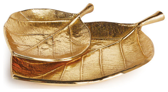 Rue Leaf Trays, Set of 2 - Contemporary - Serving Trays - by Napa Home ...
