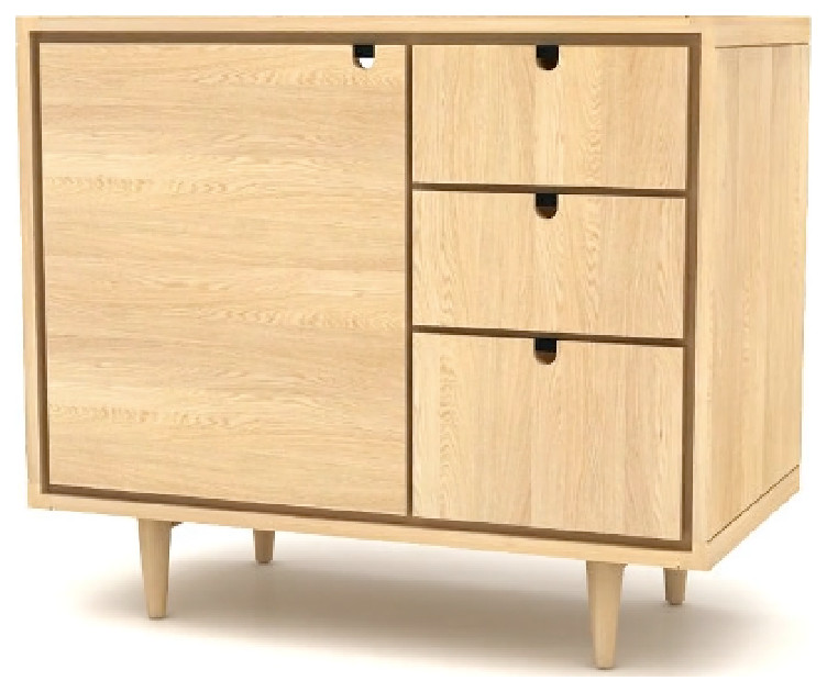 Contemporary Oak Single Vanity Unit | Tikamoon Jonak - Midcentury ...