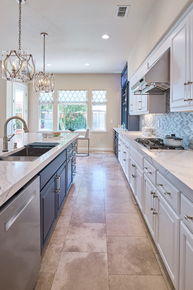 Bold and Blue - Casella Remodel - Contemporary - Kitchen - San ...