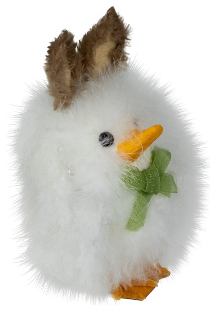 Duck With Bunny Ears Easter Figurine 5.5" White - Modern - Holiday ...