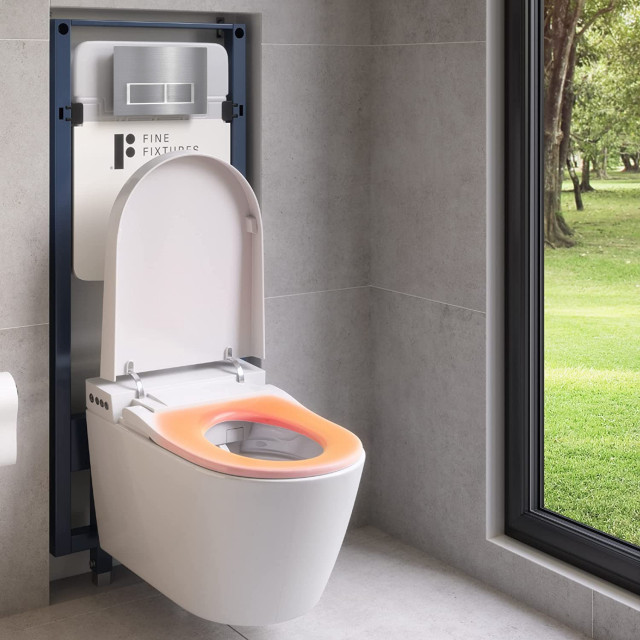 In-wall Smart Toilet Combo Set Toilet Bowl, Bidet Seat, Tank And ...