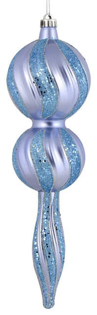 16.5" Periwinkle Candy Glitt Finial - Contemporary - Christmas ...