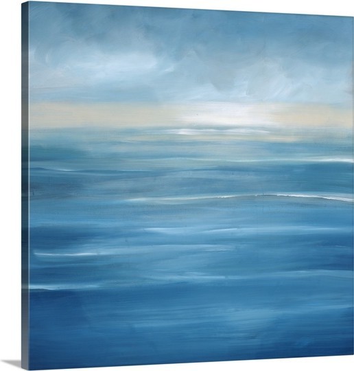 "Ocean View" Canvas Art, 16"x16" - Beach Style - Prints And Posters ...