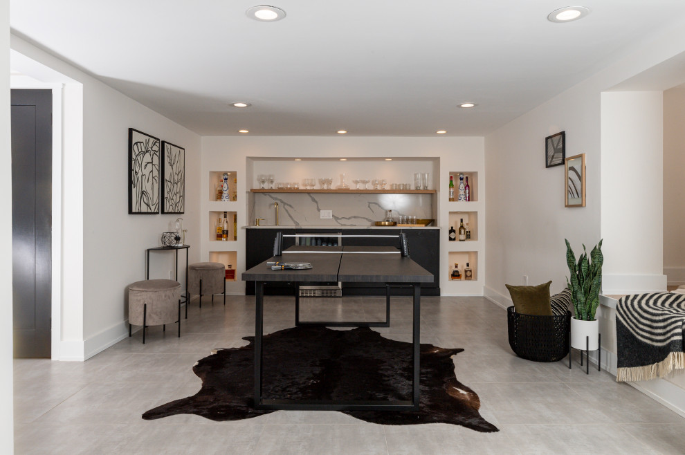 Oak Ridge Basement - Modern - Basement - Philadelphia - by Benita ...