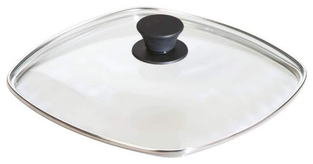 Lodge Tempered Glass 10.5 Inch Square Cookware Lid - Contemporary - Pot ...