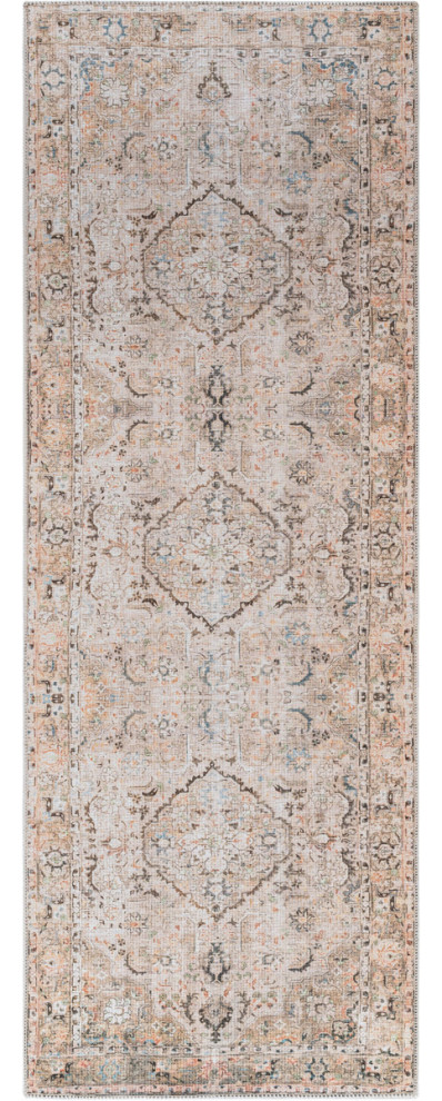 Kemer Area Rug, Grass Green/Terracotta/Charcoal/Pale Blue ...