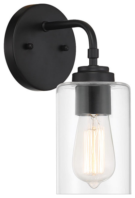 Stowe Wall Sconce 1 Light Flat Black - Transitional - Wall Sconces - by ...