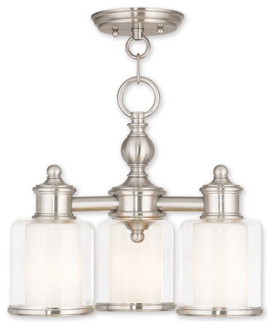 Livex Lighting Middlebush 3-Light Convertible Mini Chandelier/Ceiling ...