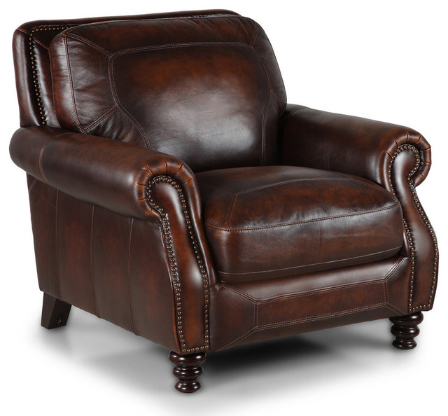 Simon Li Furniture Simon Li Leather Chair, Brown - Armchairs And Accent ...