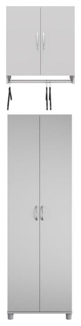 Home Square 2-Piece Set with 24" Utility Storage Cabinet & 2-Door Wall ...