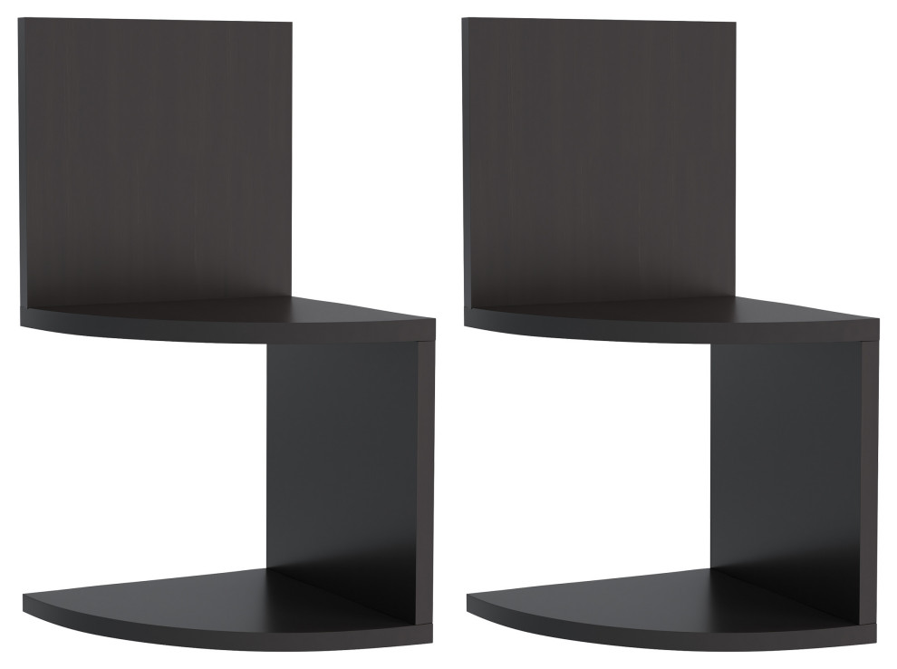 2-Tier Corner Shelf Set - Contemporary - Display And Wall Shelves - by ...