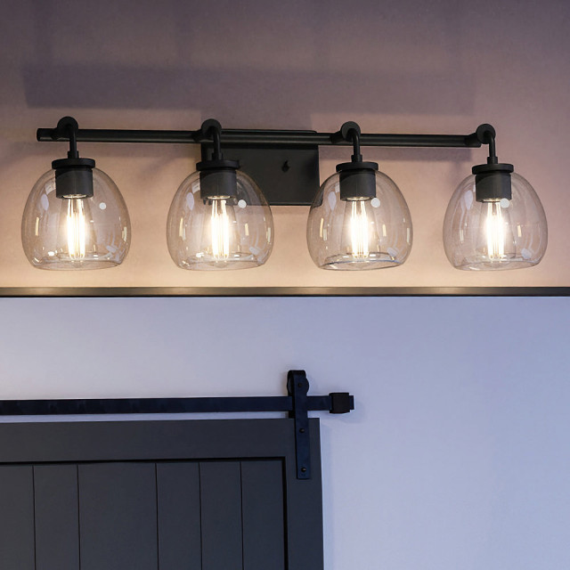 Luxury Industrial Bath Light, Charcoal - Transitional - Bathroom Vanity ...